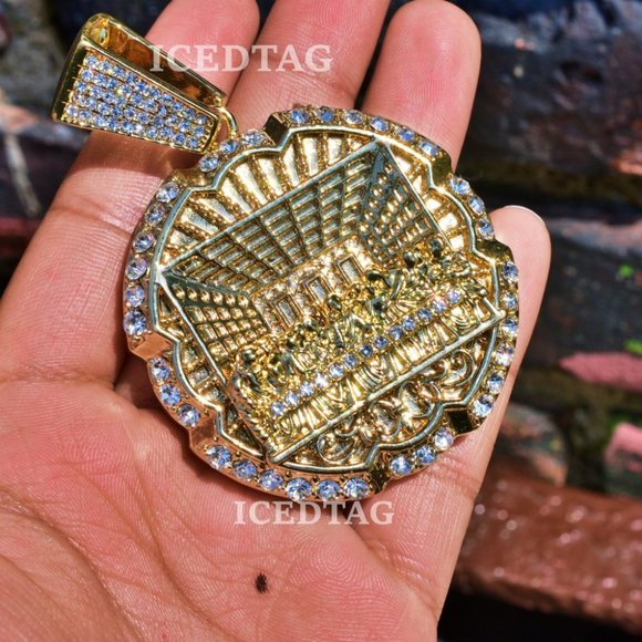 Accessories | Iced Out Last Supper Pendant 3 Necklace Iced Set | Poshmark